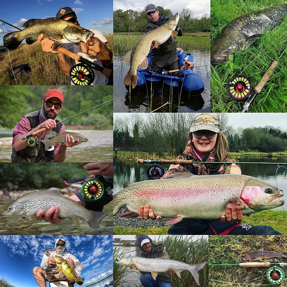Maxcatch Premier Fly Fishing Rod and Reel Combo Kit 3-8w 9ft Fishing ...