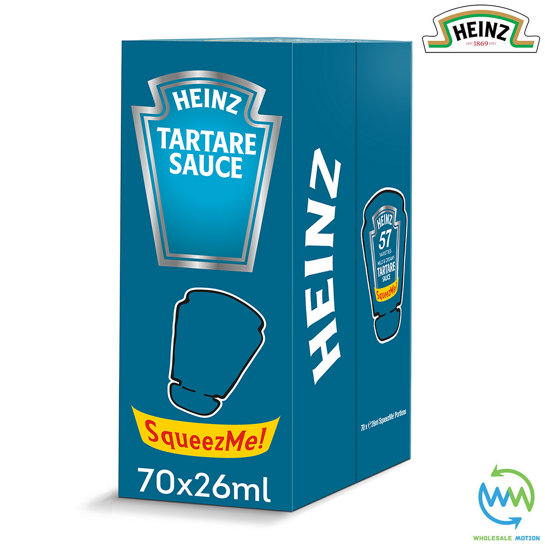 HEINZ TARTARE SAUCE SqueezMe 26ml PACKS Individual Single Portion ...