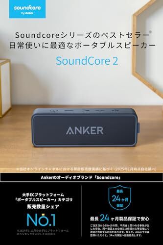 Anker Soundcore 2 12W Bluetooth 5 IPX7 Waterproof Speaker Navy | eBay