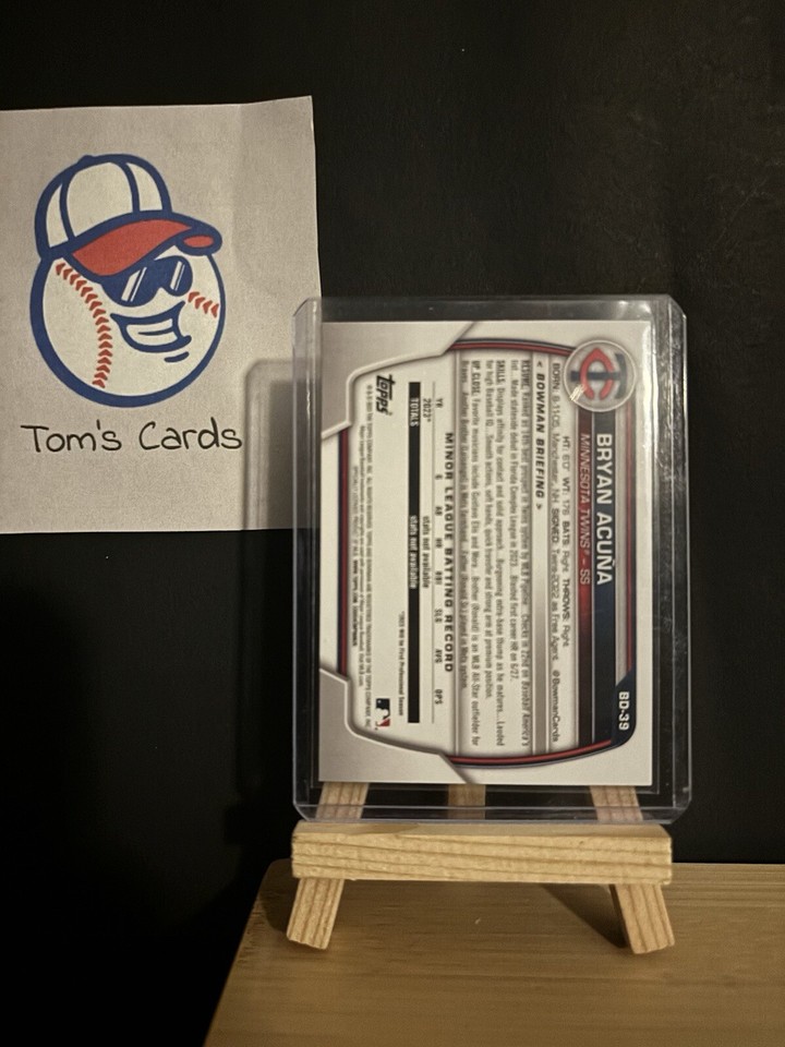 Bryan Acuna 2023 Bowman Draft Green /99 #BD-39 Minnesota Twins | eBay