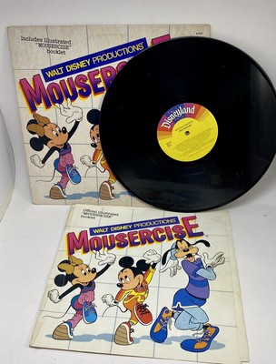 Walt Disney 'Mousercise' & Booklet LP Mickey Mouse Minnie Mouse | eBay
