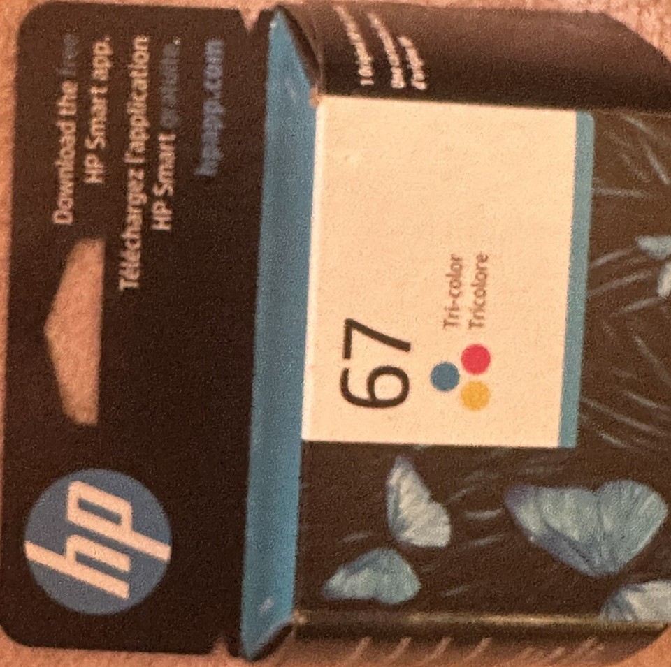 HP 67 Tri-Color Original Printer Ink Cartridge (3YM55AA) | eBay