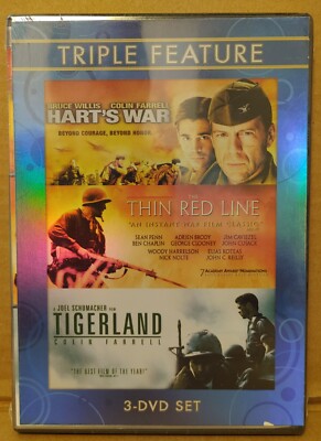 Triple Feature Hart's War The Thin Red Line & Tigerland DVD 3 Disc Set ...