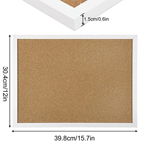 Bulletin Board Cork Board 2 Pcs 15.7"x 12" Decorative Picture Framed ...