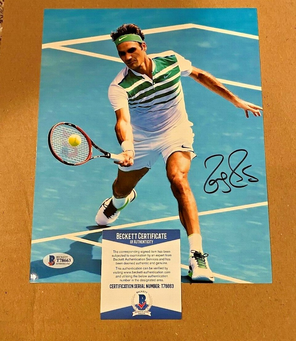 Roger Federer Autographed Memorabilia | Signed Photo, Jersey ...