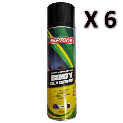 6 x Septone Body Deadener Textured Black 400g Underbody Sound Deadening ...