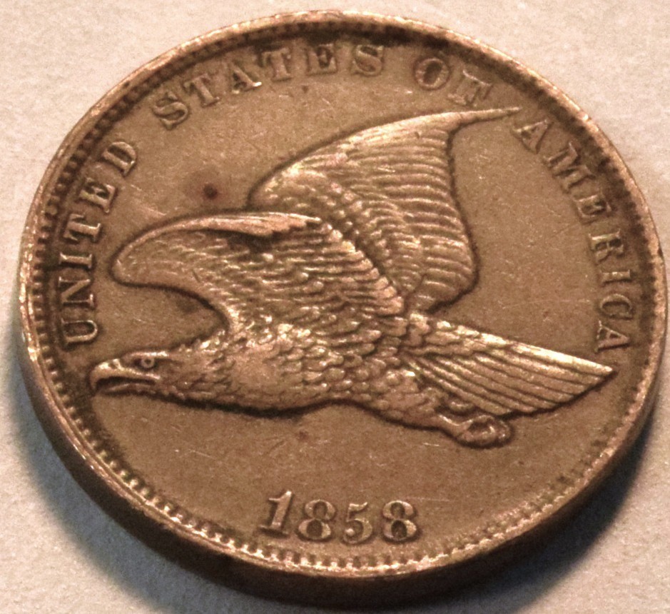 1858 Small Letters Flying Eagle Cent, Higher Grade, Better Penny Type ...