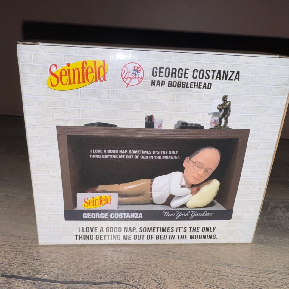 2025 Yankees Seinfeld George Costanza Sleeping Under Desk Bobblehead ...
