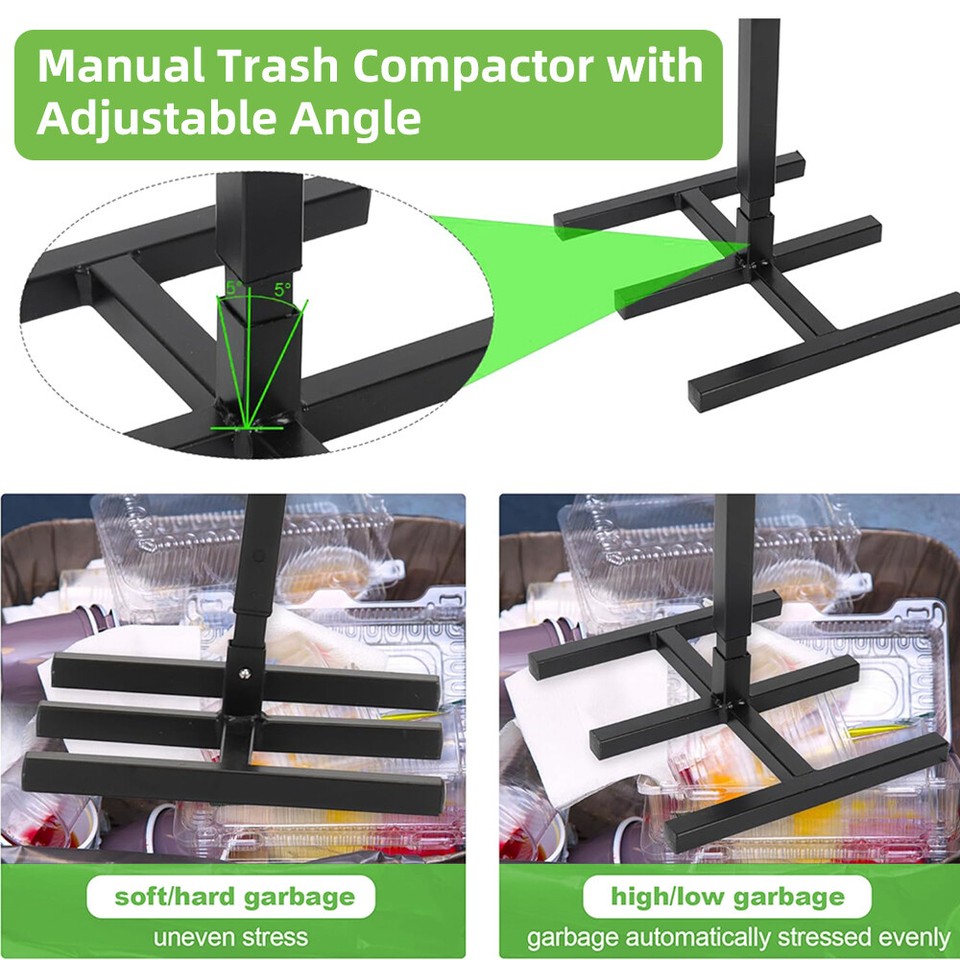 Wheelie Bin Compactor Manual Press Household Rubbish Trash Recycling ...