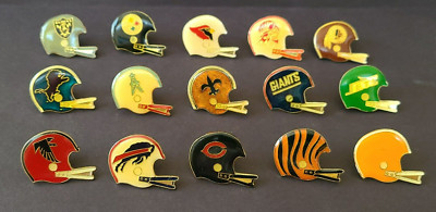 Vintage NFL 1 in. Two Bar Helmet Enamel Lapel-Hat Pin - Select Your ...