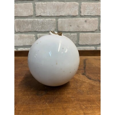 Weathervanes & Lightning Rods - White Milk Glass Lightning Rod Ball