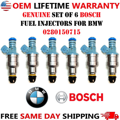 Set of 6 (6 pieces) Fuel Injectors for 1993, 1994 BMW 850ci 5.0L V12 ...