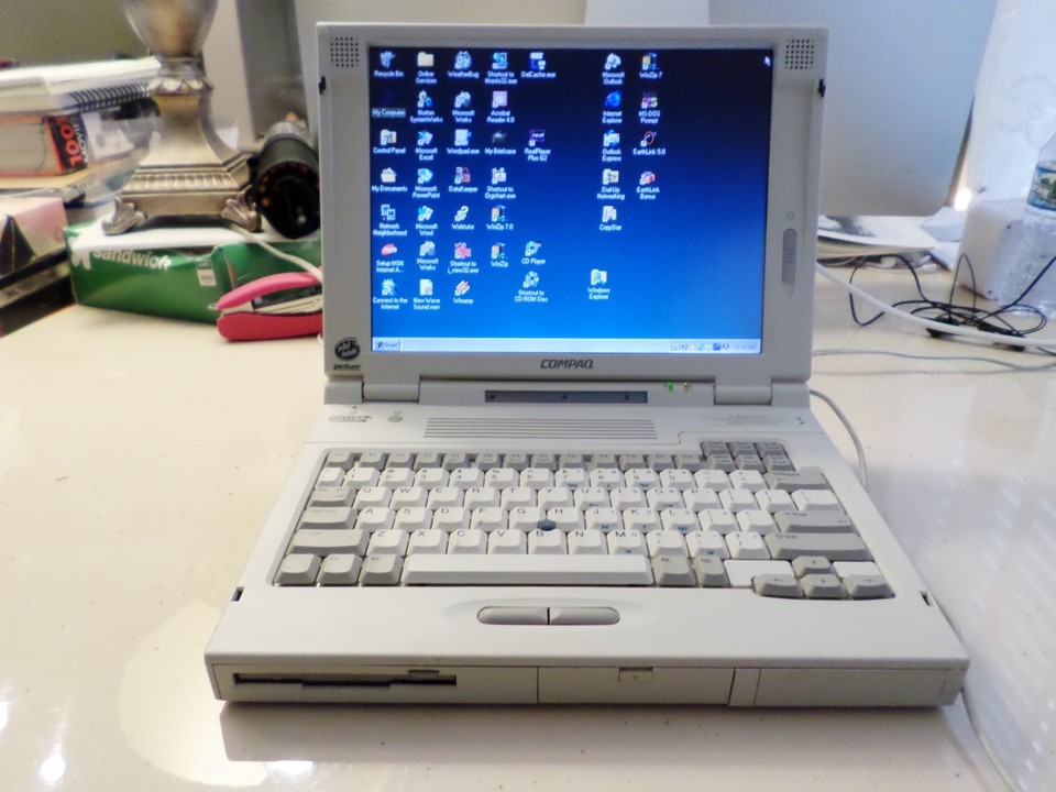 VINTAGE Compaq LTE 5300 2880F Laptop w/Power Supply Win 98 | eBay