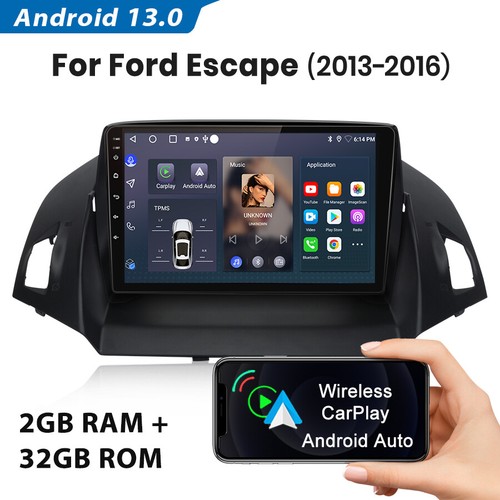 For 2013-2017 Ford Escape BT FM CarPlay Android 13 Car Radio GPS Stereo ...