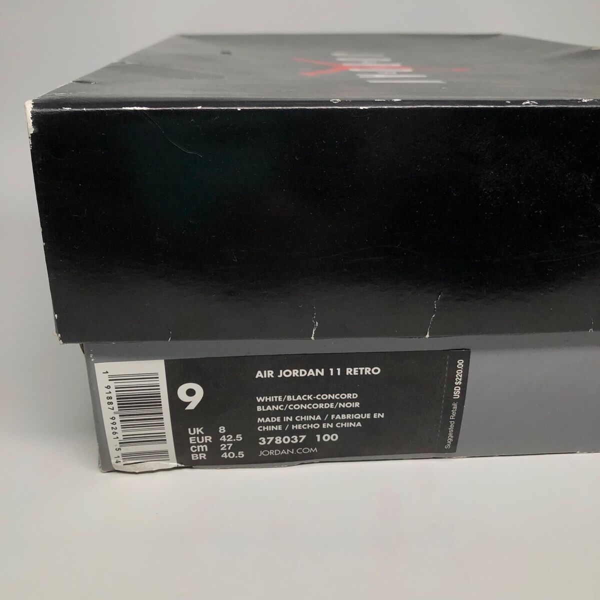 2018 Nike Air Jordan XI 11 Concord Retro Sneaker Size 9 With 2018 Nike Air Jordan XI 11 Concord Retro Sneaker Size 9 With