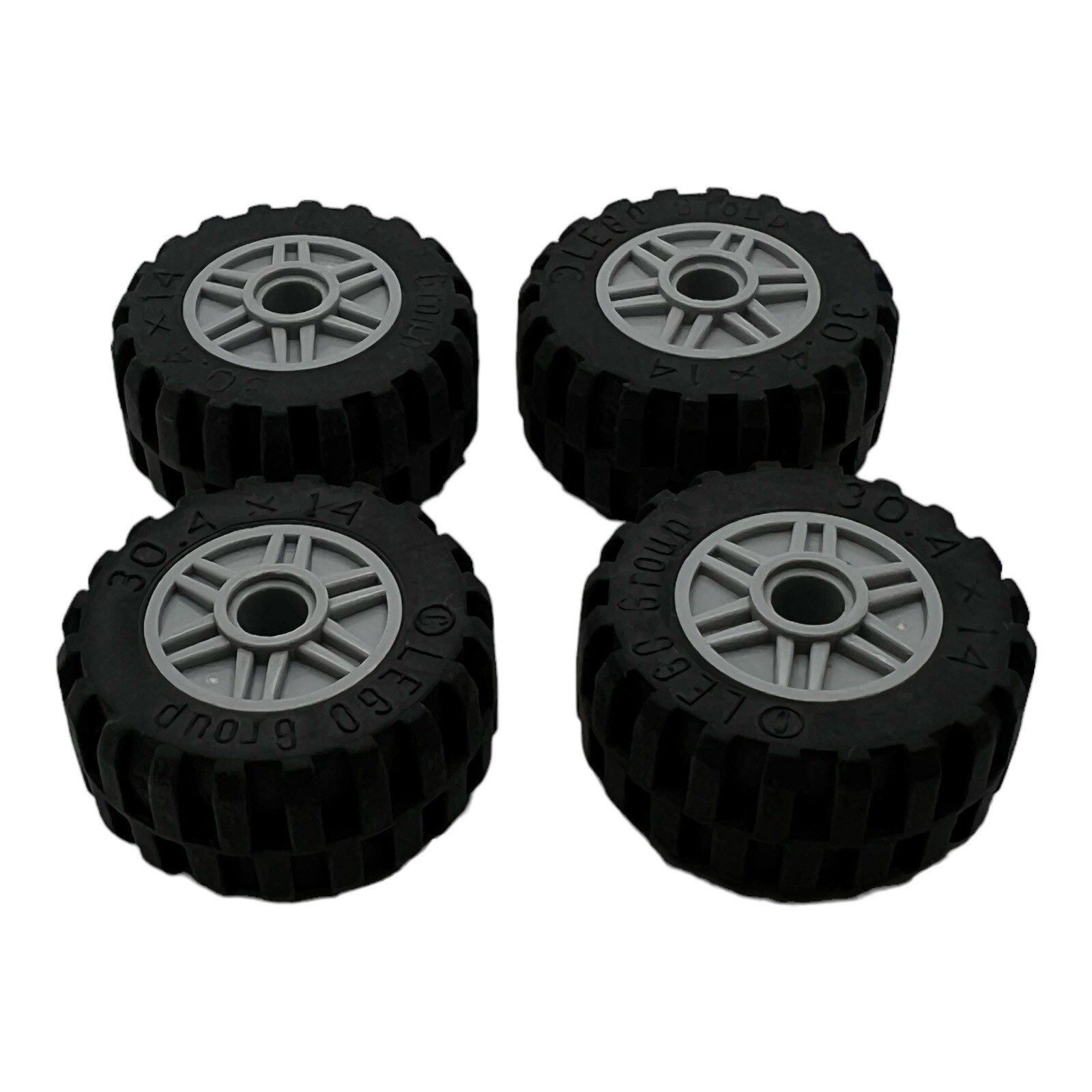 Lot 4 Lego Part 92402 Wheel 18mm D. x 14mm with Black Tire 30.4 x 14 ...