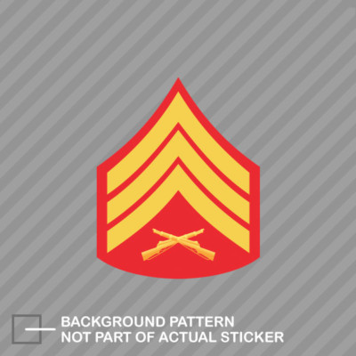 E-5 Sergeant Insignia Sticker Decal Vinyl usmc marine corps | eBay