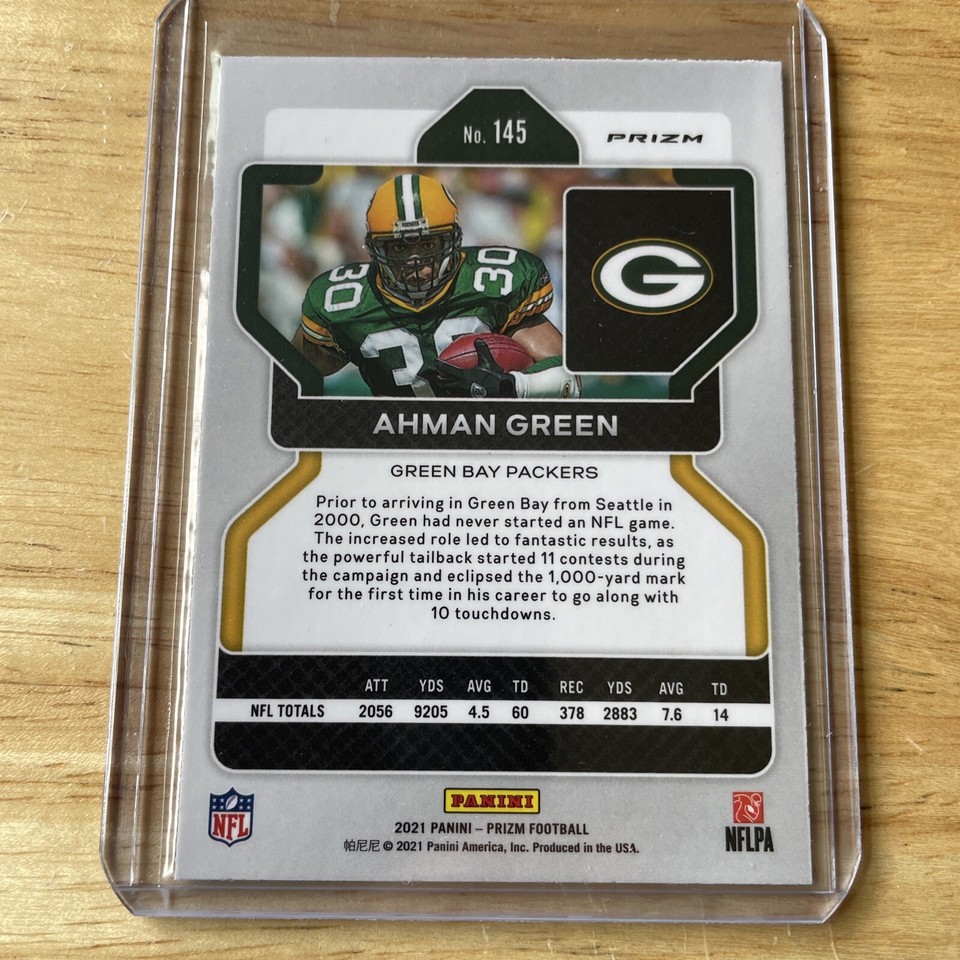 Ahman Green 2021 Panini Prizm Red White & Blue Prizm #145 Green Bay ...