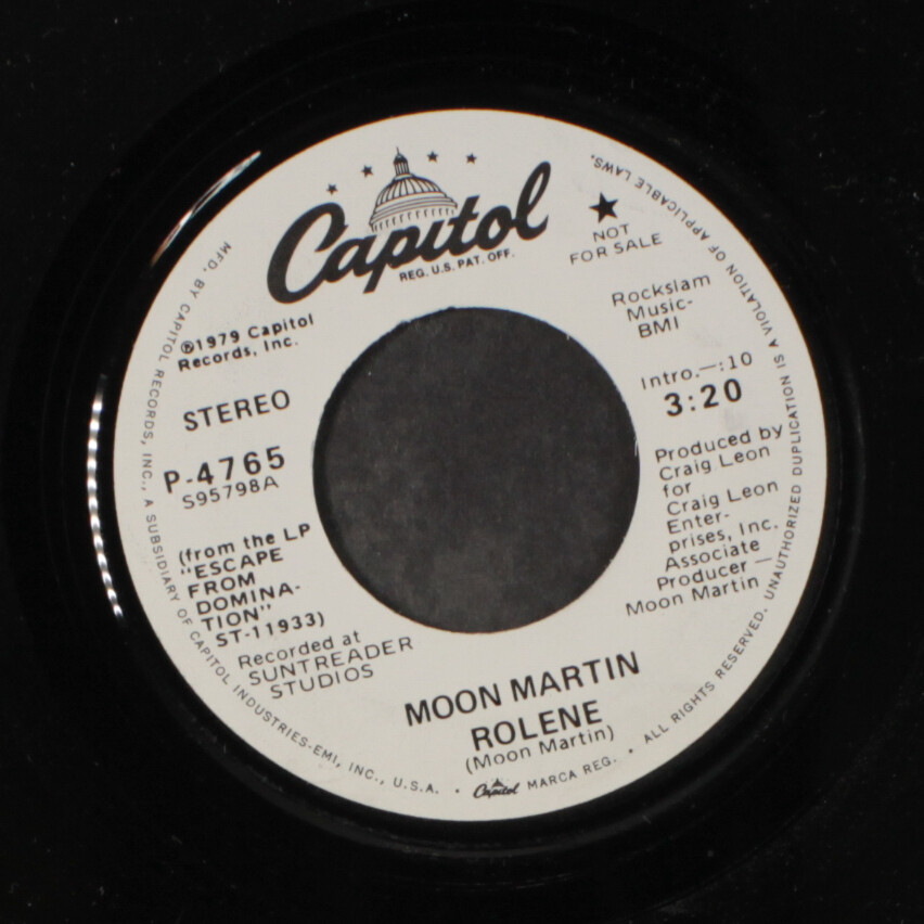 MOON MARTIN: dangerous / rolene CAPITOL 7" Single 45 RPM | eBay