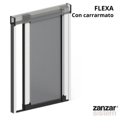 Zanzariera portafinestra senza guida a terra ZANZAR SYSTEM +Colori ...