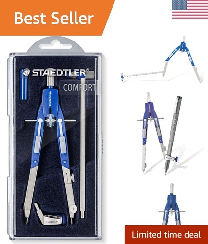 4-Piece Quick Setting Compass Kit with Plastic Case - 6" Drawing Metal ...