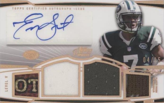 2013 Topps Prime - Level V Autograph Relics Geno Smith #PV-GS Copper ...