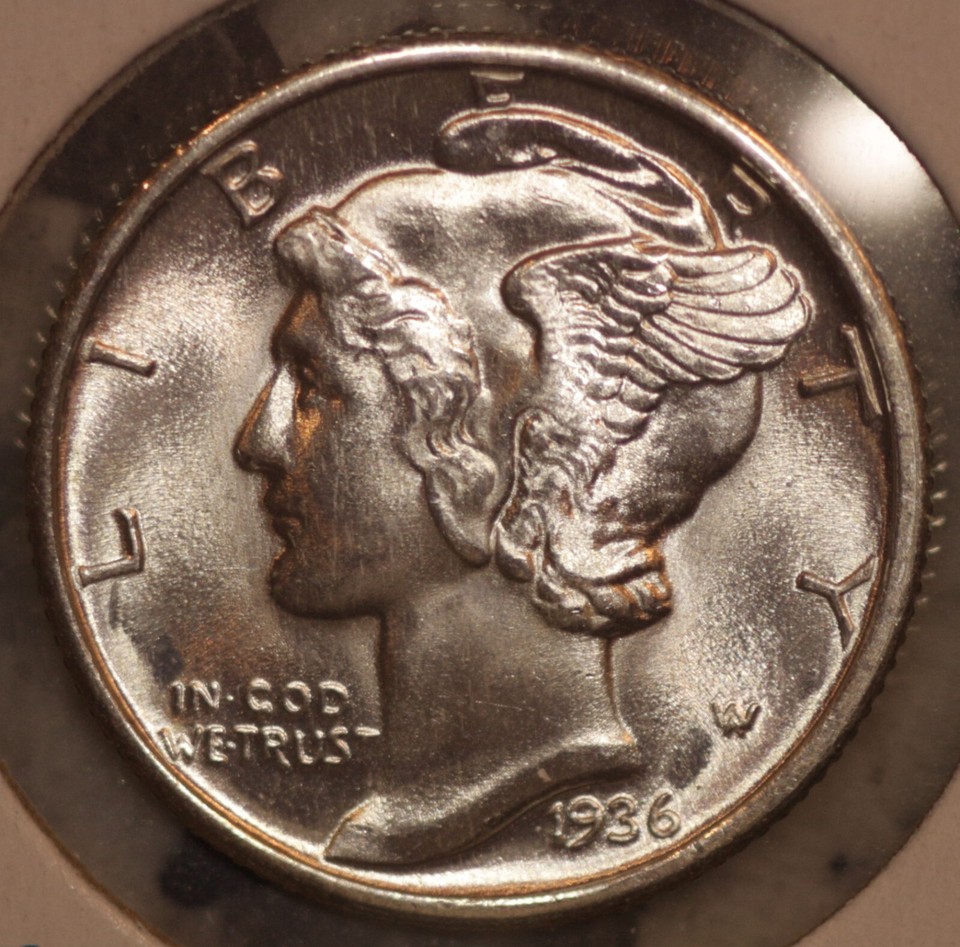 1936 P Mercury Dime GEM+ BU ! FULL BANDS! 36P833 | eBay