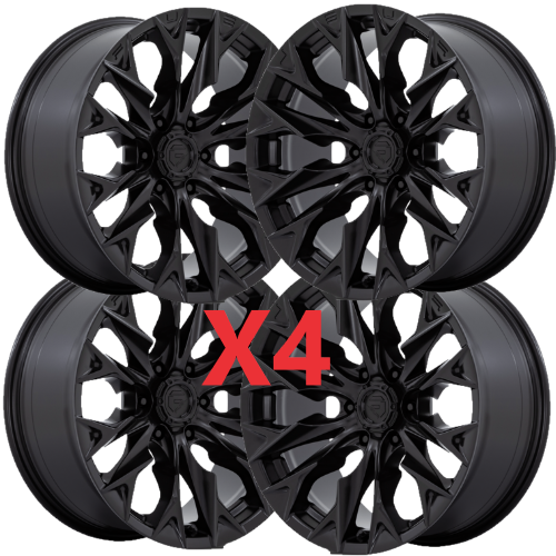 20 FUEL D804 FLAME OFF ROAD BLACK WHEELS FITS 1500 SIERRA SILVERDO 20X9 ...