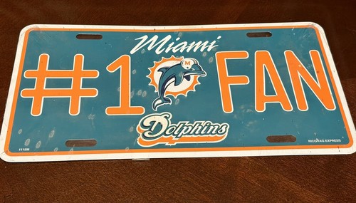 New NFL Miami Dolphins #1 Fan Metal License Plate | eBay