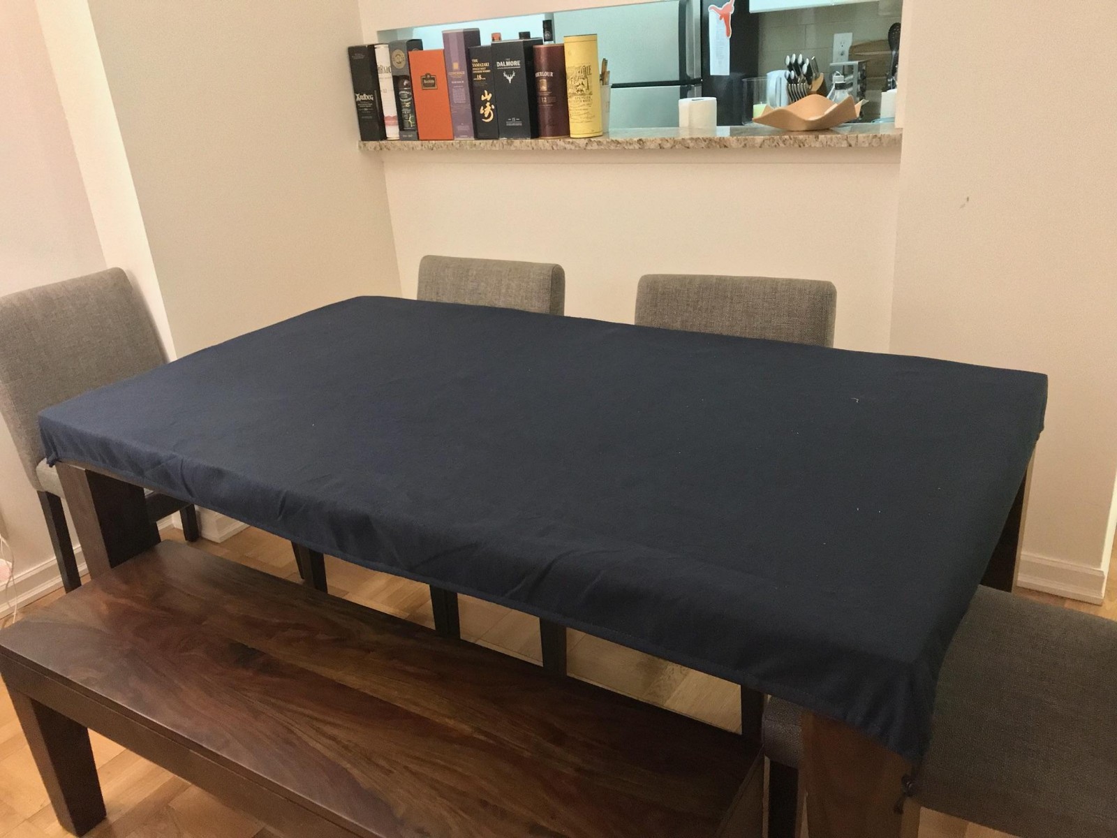 Felt poker table cover - Large kitchen table rectangle - Texas Hold Em ...