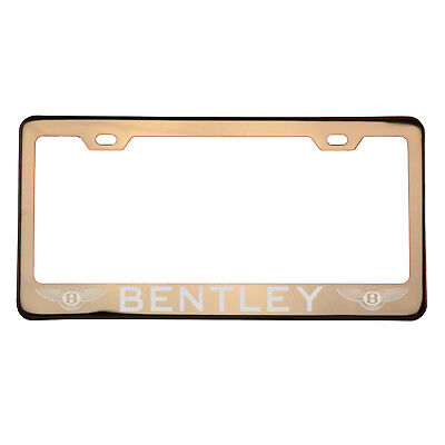 Laser Engraved Bentley Rose Gold Chrome License Plate Frame T304 ...