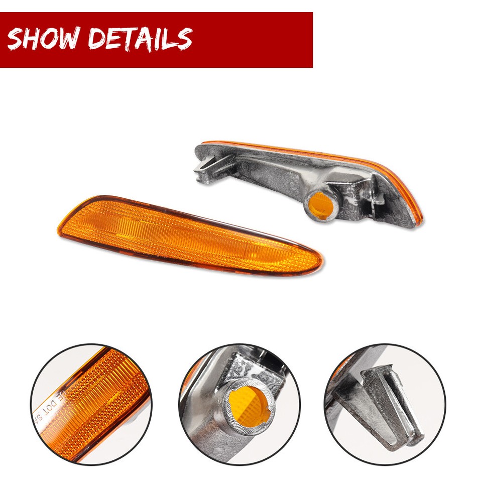 2003-2006 Mercedes W211 E-Class Amber Lens Front Bumper Side Marker ...