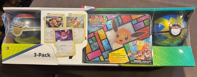Pokémon TCG: Eevee Collector's Treasure Chest with 2 Poké Ball Tins (3 ...