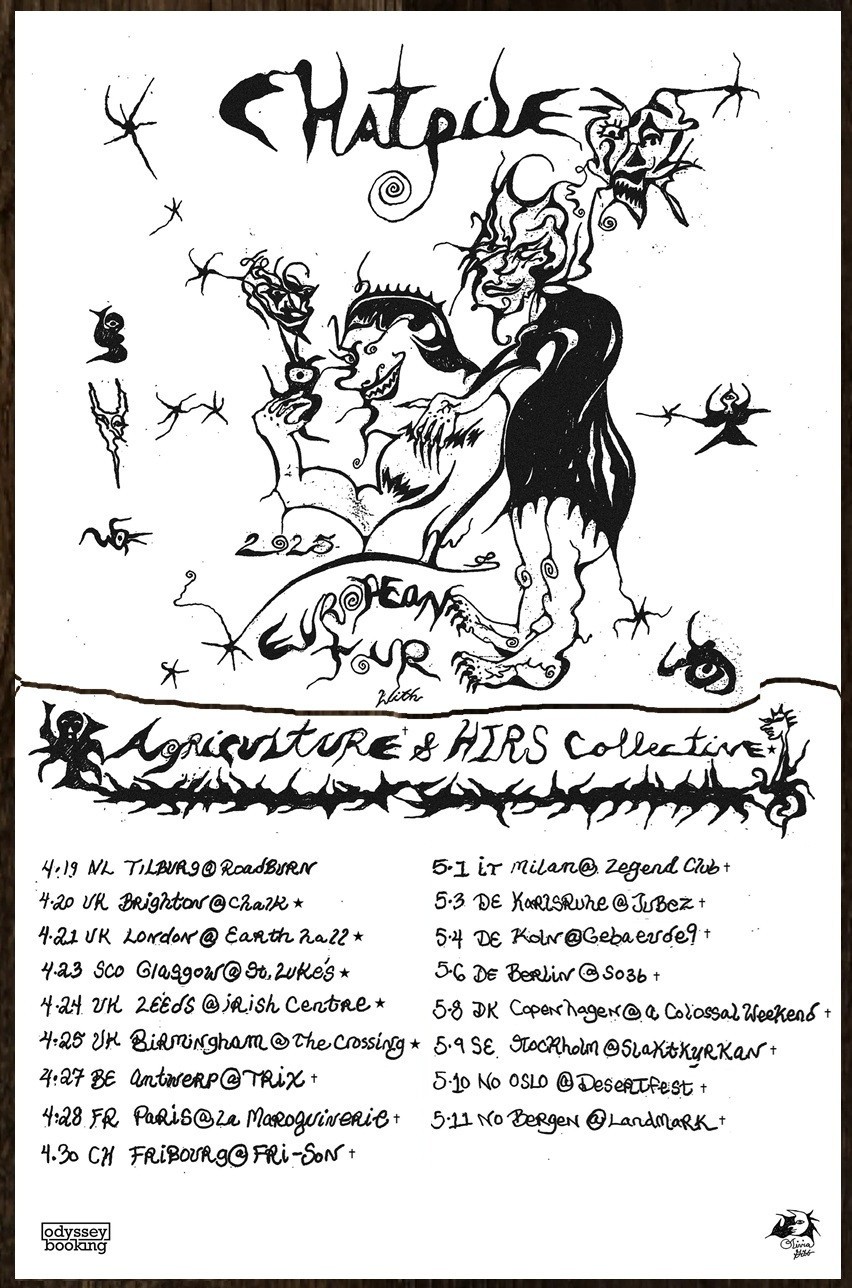 CHAT PILE Cool World EU Tour 2025 Ltd Ed RARE Poster! Sludge Metal ...