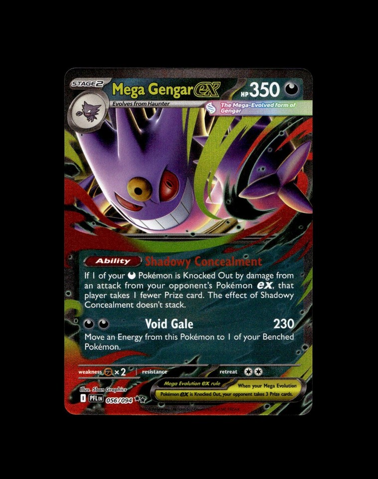 Gastly Haunter Gengar Pokemon Card! Holo/Reverse Holo EX VMAX V GX Rare ...