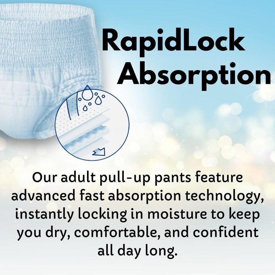 X- LARGE & LARGE Incontinence Pants Women & Men Maxi Adult Diapers Pull ...