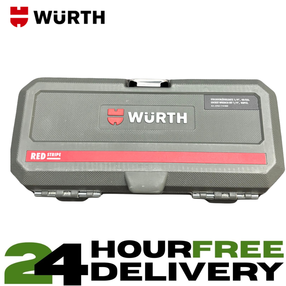 Wurth Red Stripe 1/4 INCH SOCKET WRENCH ASSORTMENT 40 PIECES ...