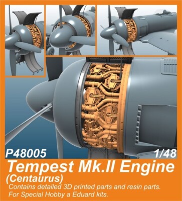 Cmk 129-P48005 - 1/48 - Tempest Mk.II Engine (Centaurus) for SH and ...