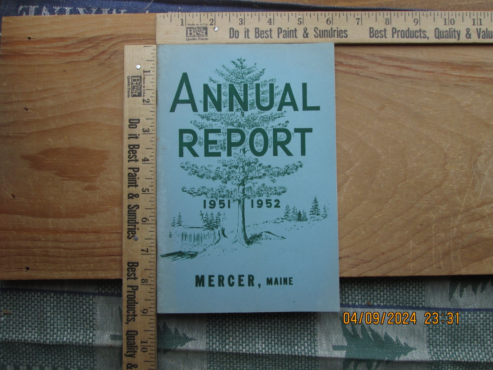 annual report town of mercer maine 1951 1952 | eBay