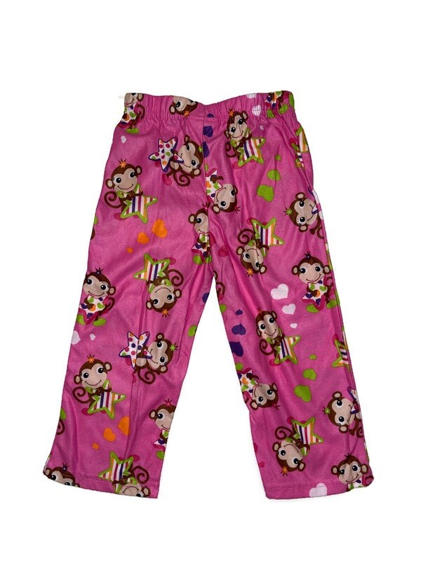 Night Life Sleepwear 3T Pink Monkey and Stars 2 Piece Pajama Set | eBay