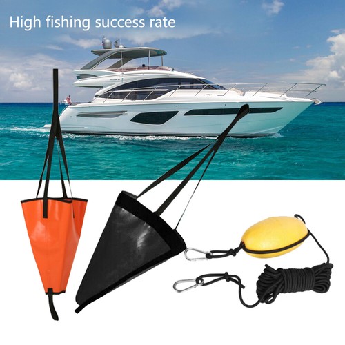 Drift Sock Sea Anchor Drogue Boat Brake w 30ft Kayak Tow Rope Ball ...