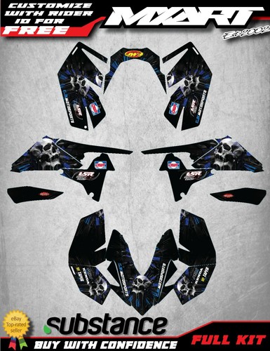 SKULL STYLE graphics kit fits Suzuki LTR 450 2006 2007 2008 2009 model ...