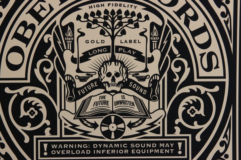 SHEPARD FAIREY hand signiert RECORD 50 SHADES OF BLACK ed/200 2013 obey ...