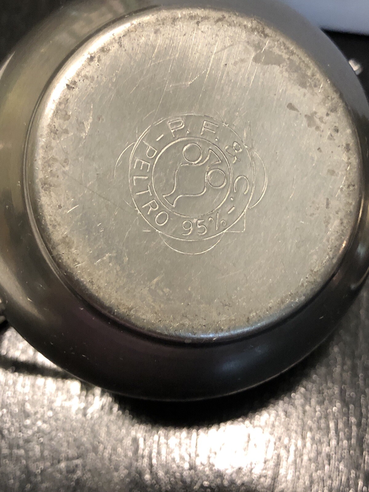 Peltro Art Deco Italian Antique Ornate Sugar Dish 4 x 4. P.F. & C 95% ...