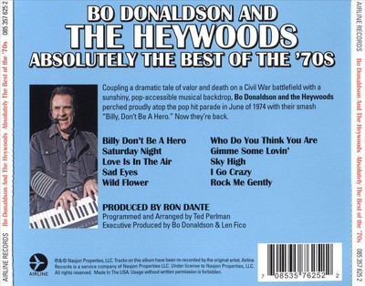 BO DONALDSON & THE HEYWOODS ABSOLUTELY THE BEST OF THE 70S NEW CD ...