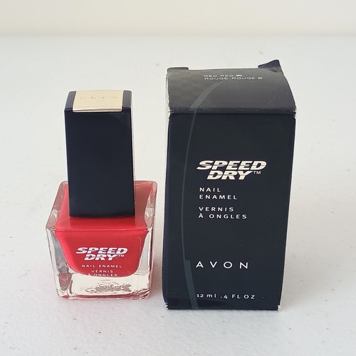 NOS 2000 Avon Speed Dry Nail Enamel Red Red W 12ml .4 FL Oz | eBay