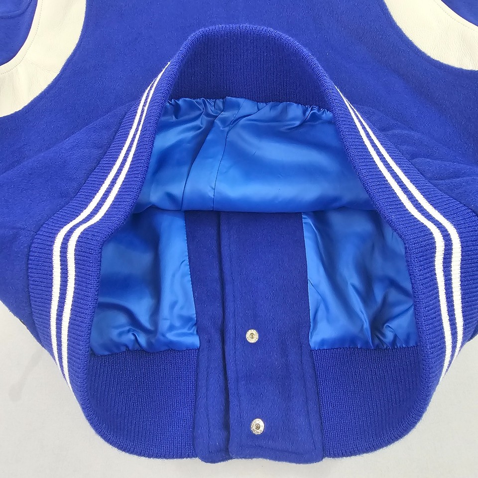 Hudson varsity jacket mens S Small royal blue pockets wool HM-110F4 ...