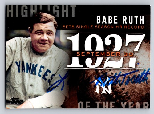 Linda Ruth Tosetti Authentic Autographed Signed Babe Ruth New York ...