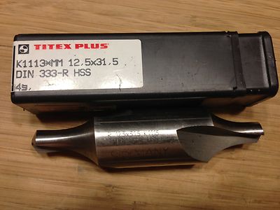 TITEX PLUS CENTER DRILL K1113-12.5 DIN333 FORM R RH 60 DEGREE HSS | eBay