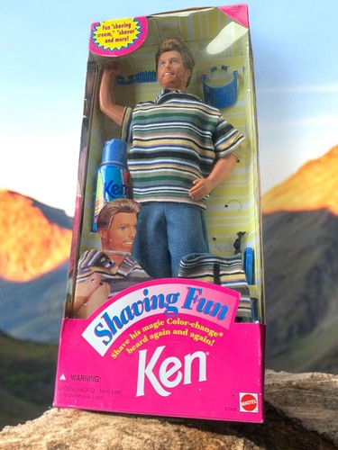 Vintage 1994 “Shaving Fun Ken” Doll Mattell 12956 Color Changing Beard ...
